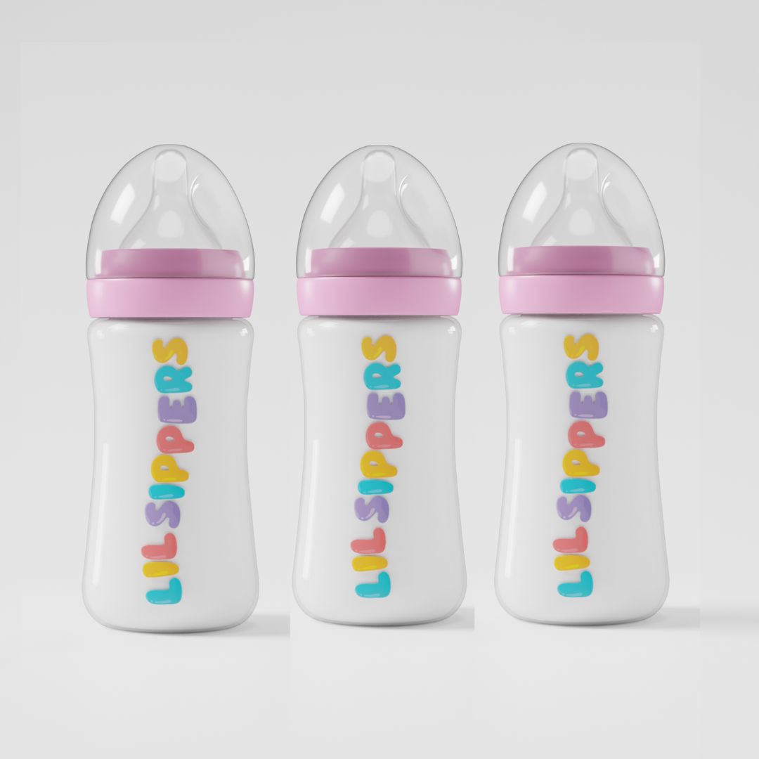 Lil Sippers Color Changing Baby Bottle- 3 Pack 8 oz.